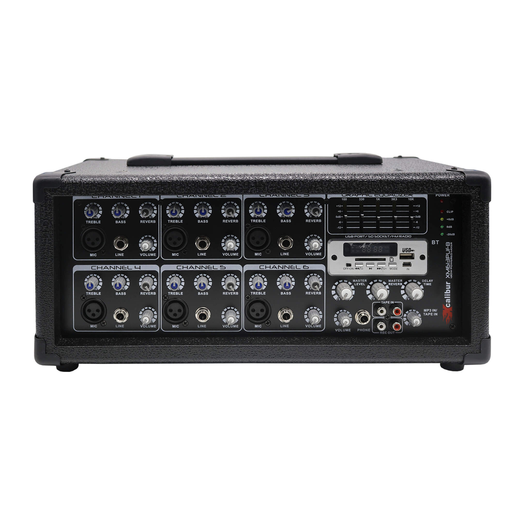 Active mixer 6 channels 260W USB/SD/FM/EQ/BT - XCalibur Sound